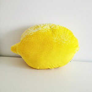 Lemon Pillow: Realistic Velvet Citrus Plush Cushion (17.7") - Etsy