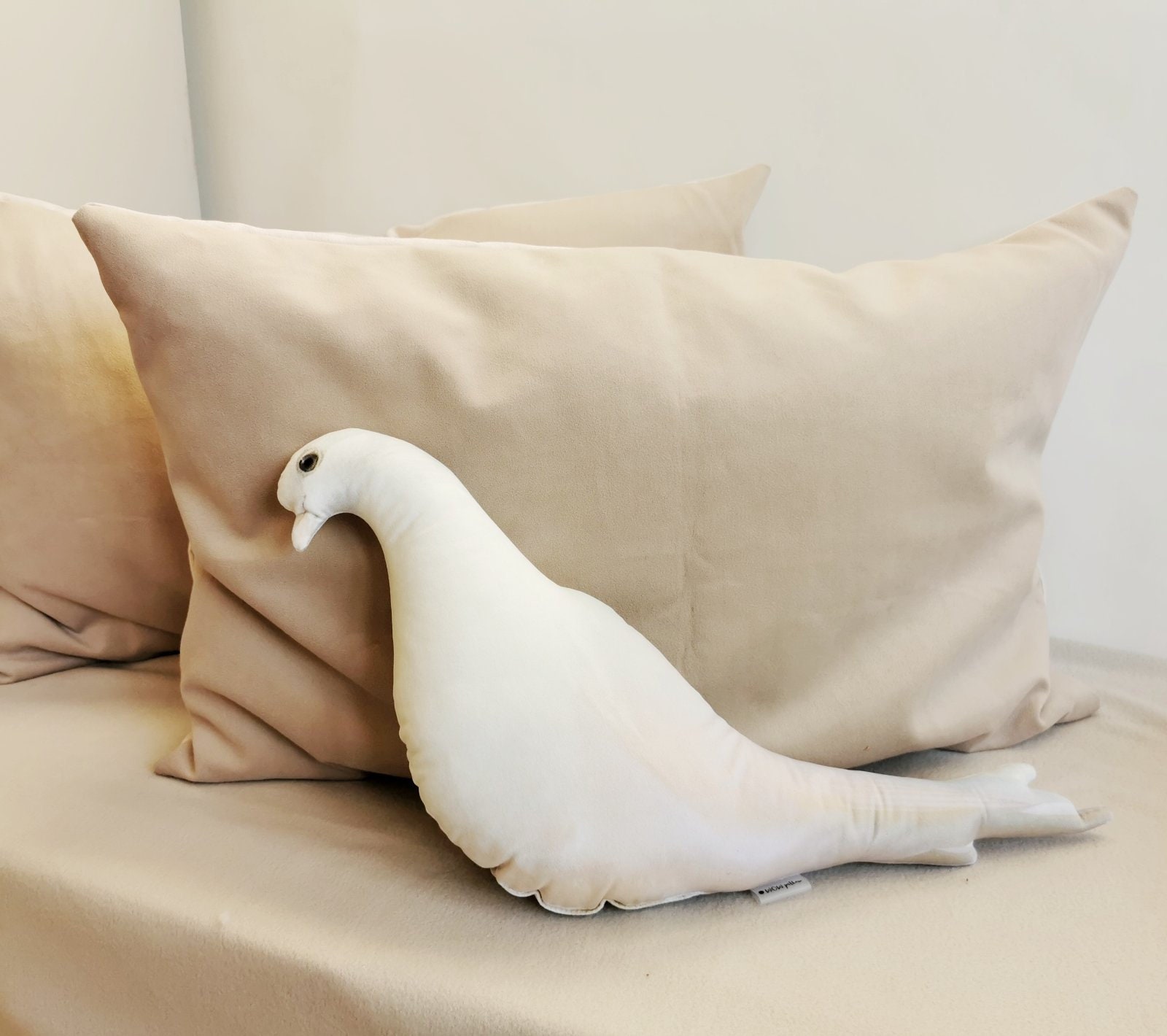 White Dove PIGEON Toy Pillow Plush Bird Pillow for Funny and - Etsy