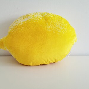 Lemon Pillow: Realistic Velvet Citrus Plush Cushion (17.7") - Etsy