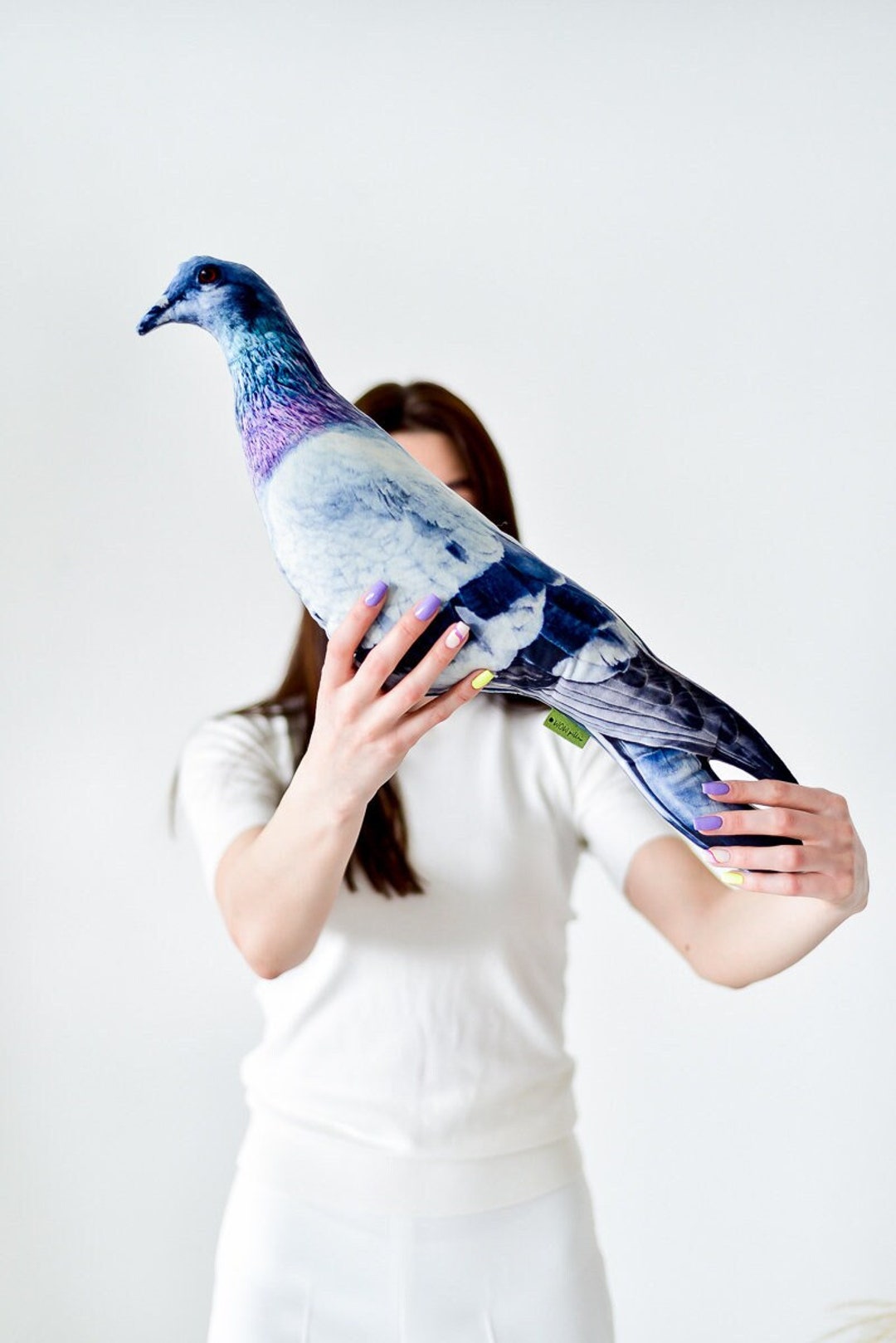 Christmas Pigeon Plush Stuffed Animal, Pigeon Pillow Realistic Plush ...