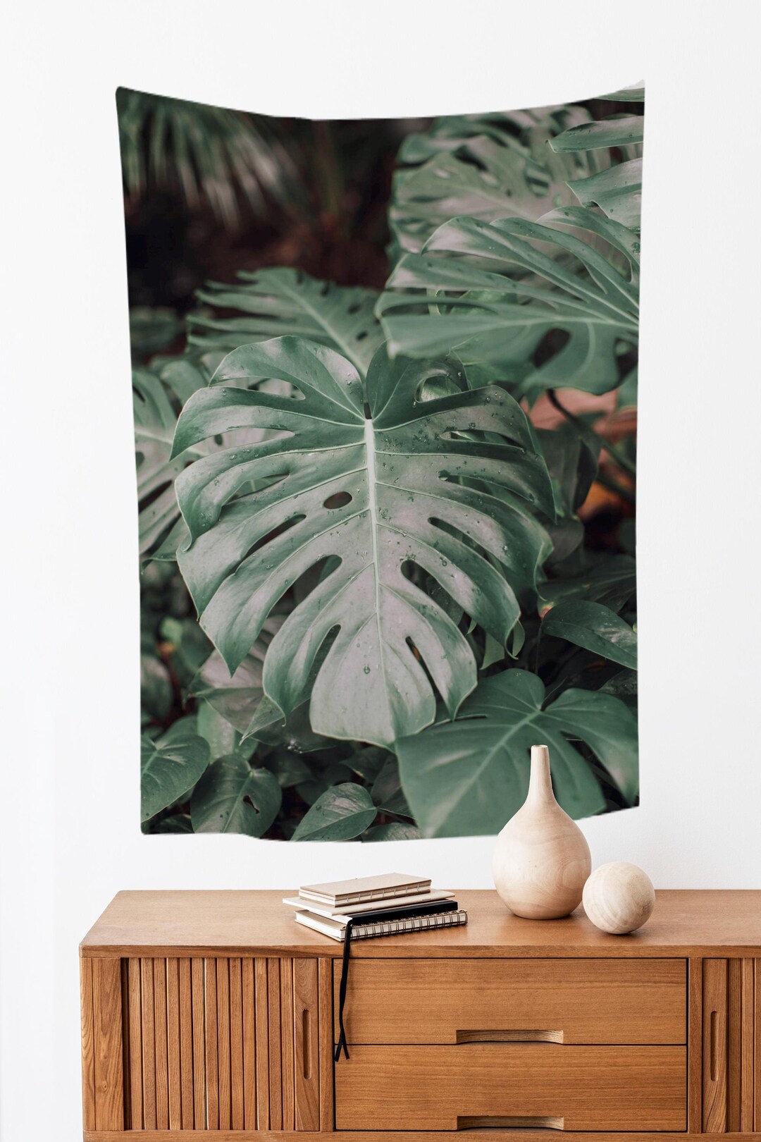 Monstera Classroom Wall Decor, Minimalist Floral Wall Art, Tapestry ...