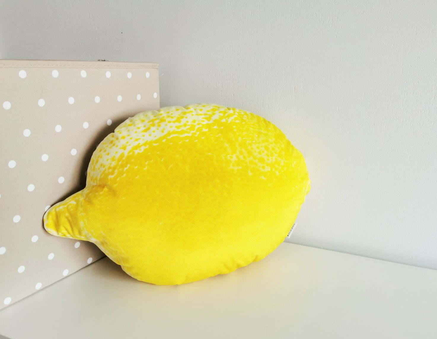 Lemon Pillow: Realistic Velvet Citrus Plush Cushion (17.7") - Etsy