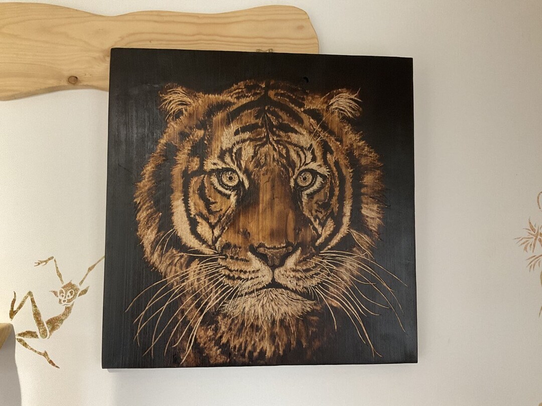 Tiger Art Wood Burning Pyrography Gift Chinese Year of the Tiger - Etsy UK