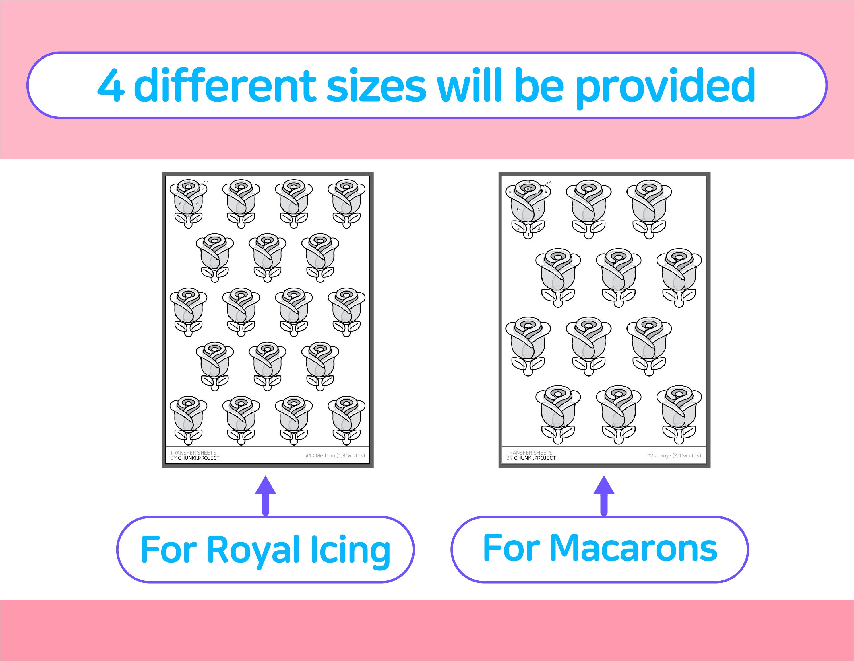 Printable Transfer Sheets adorable Rose Flower for - Etsy