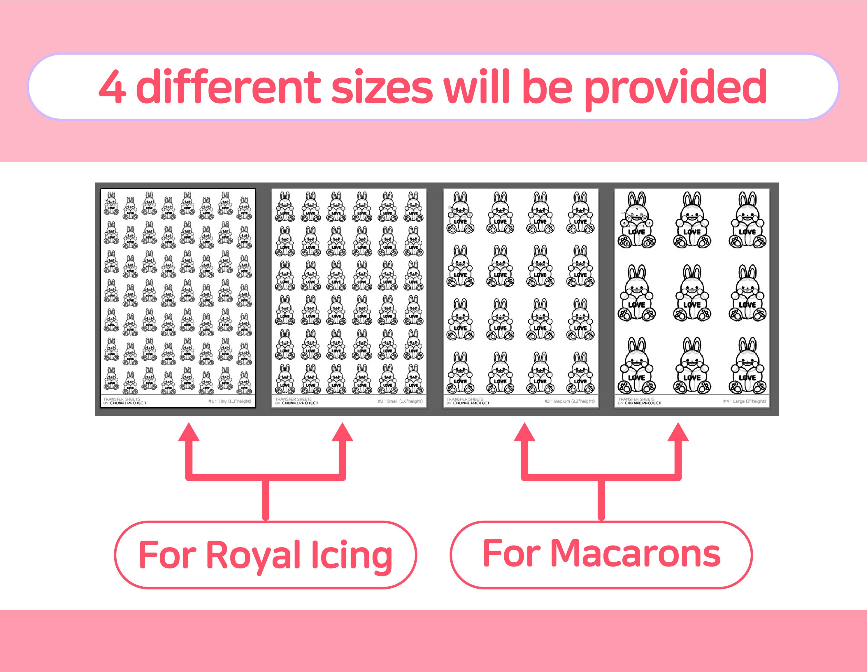 Printable Transfer Sheets heart Rabbit for Royal - Etsy Israel
