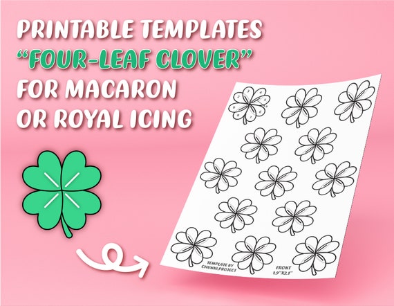 Printable Template four-leaf Clover Design for | Etsy