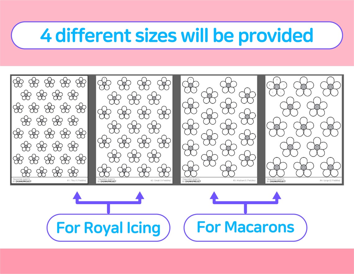 Printable Transfer Sheets 5-leaves Flower for | Etsy
