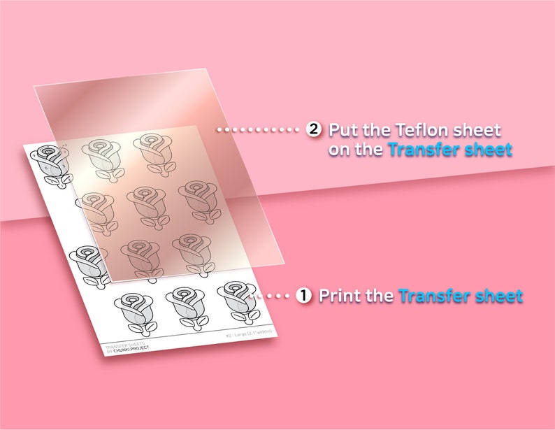 Printable Transfer Sheets adorable Rose Flower for - Etsy