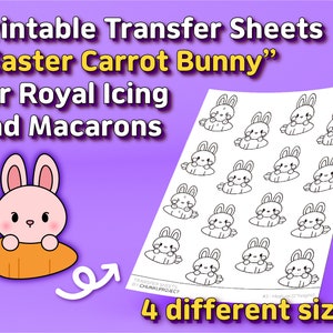 Printable Transfer Sheets "easter Carrot Bunny Rabbit (3)" for Royal ...