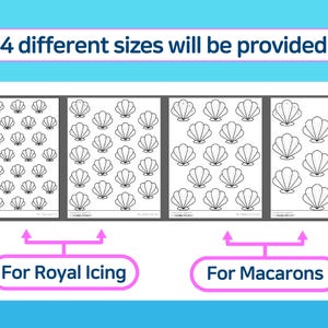 Printable Transfer Sheets "sea Shell" for Royal Icing and Macarons - Etsy
