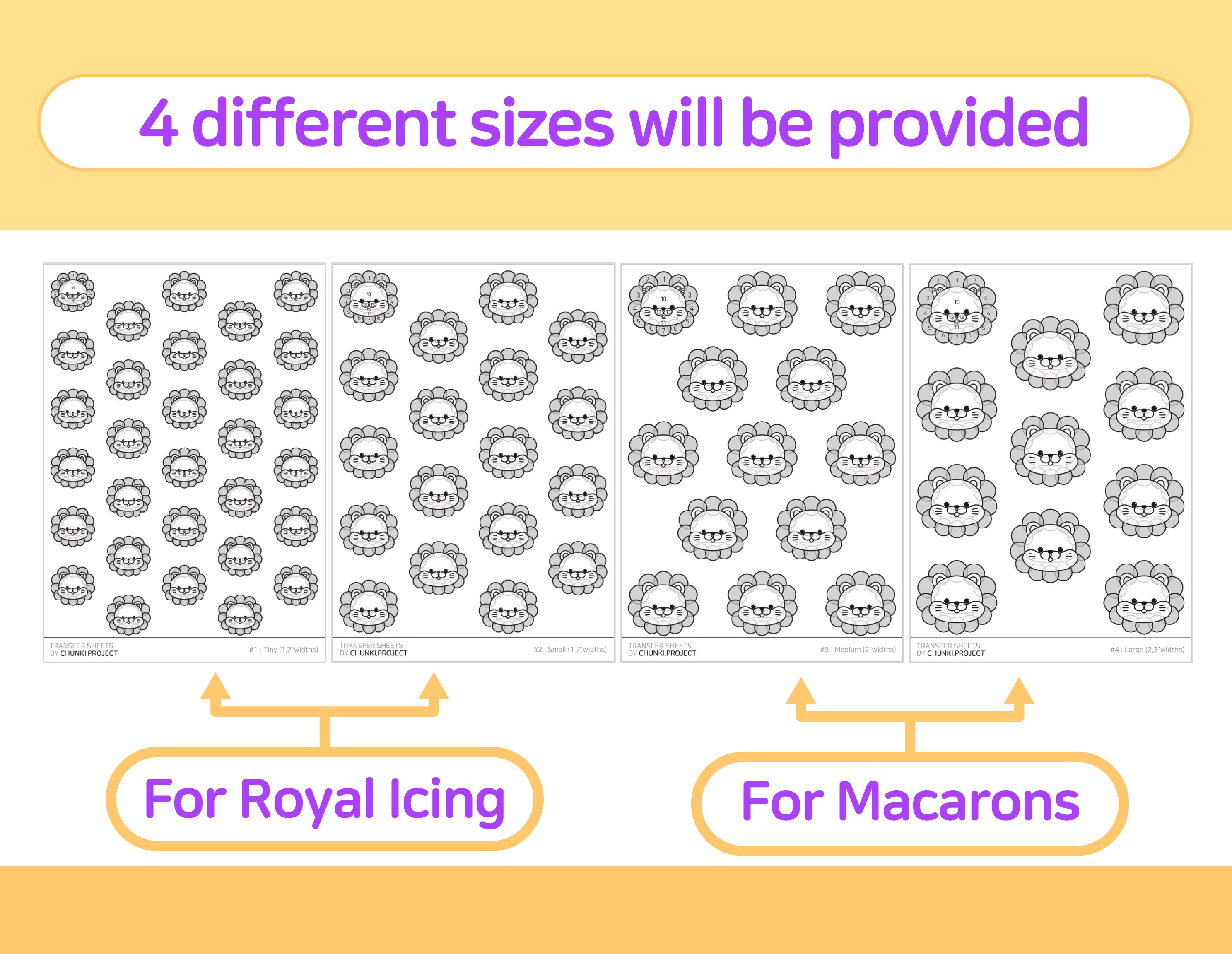 Printable Transfer Sheets adorable Cute Lion for - Etsy