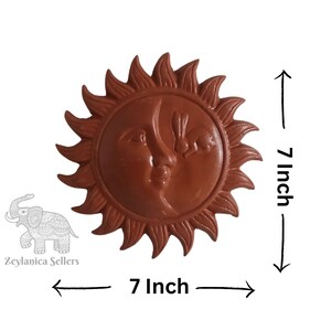 Terracotta Sun and Moon | Sun Face Pottery Wall Hanging | Naturel Wall ...