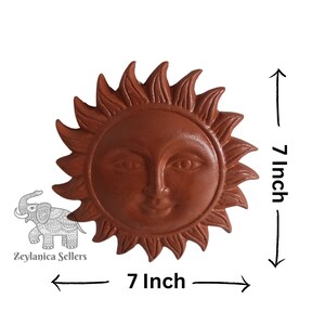 Terracotta Sun and Moon Sun Face Pottery Wall Hanging - Etsy UK