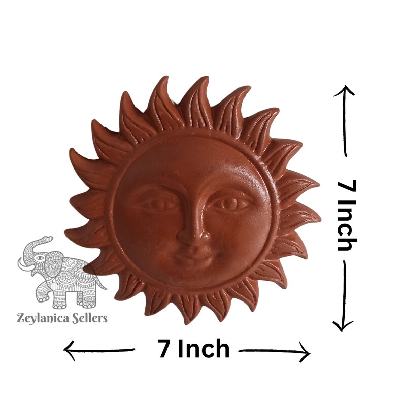 Terracotta Sun and Moon Sun Face Pottery Wall Hanging - Etsy UK