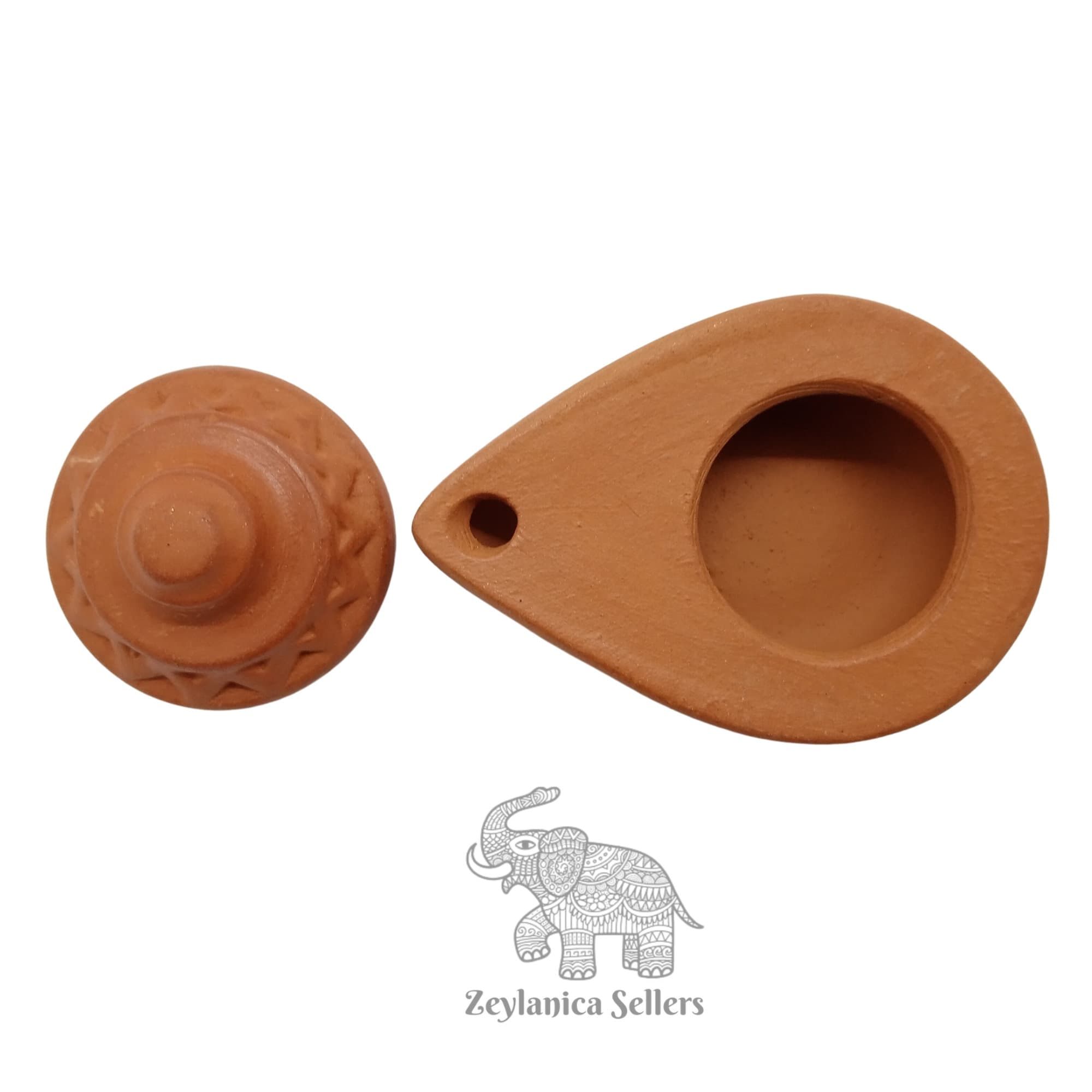 Clay Lamps Diyas Home Room Décor Oil Lamp Handmade Round Decorated ...