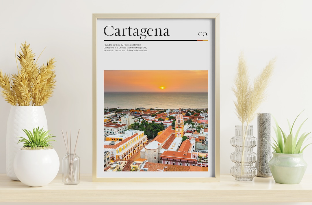 Cartagena Colombia Travel Poster, Sunset Photography, Colombia Wall Art ...
