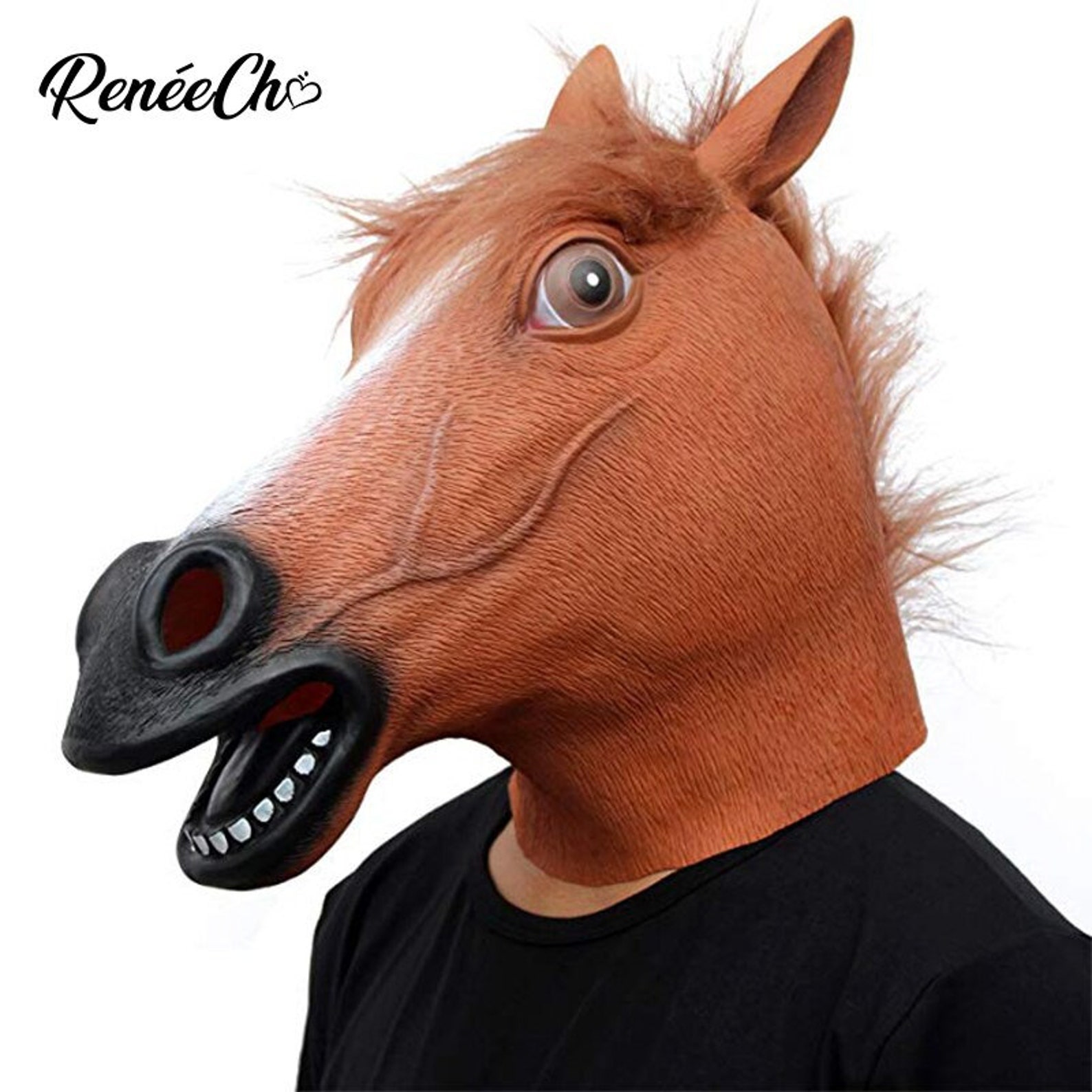 Brown Horse Mask Full Head Rubber Latex Animal Mask | Etsy