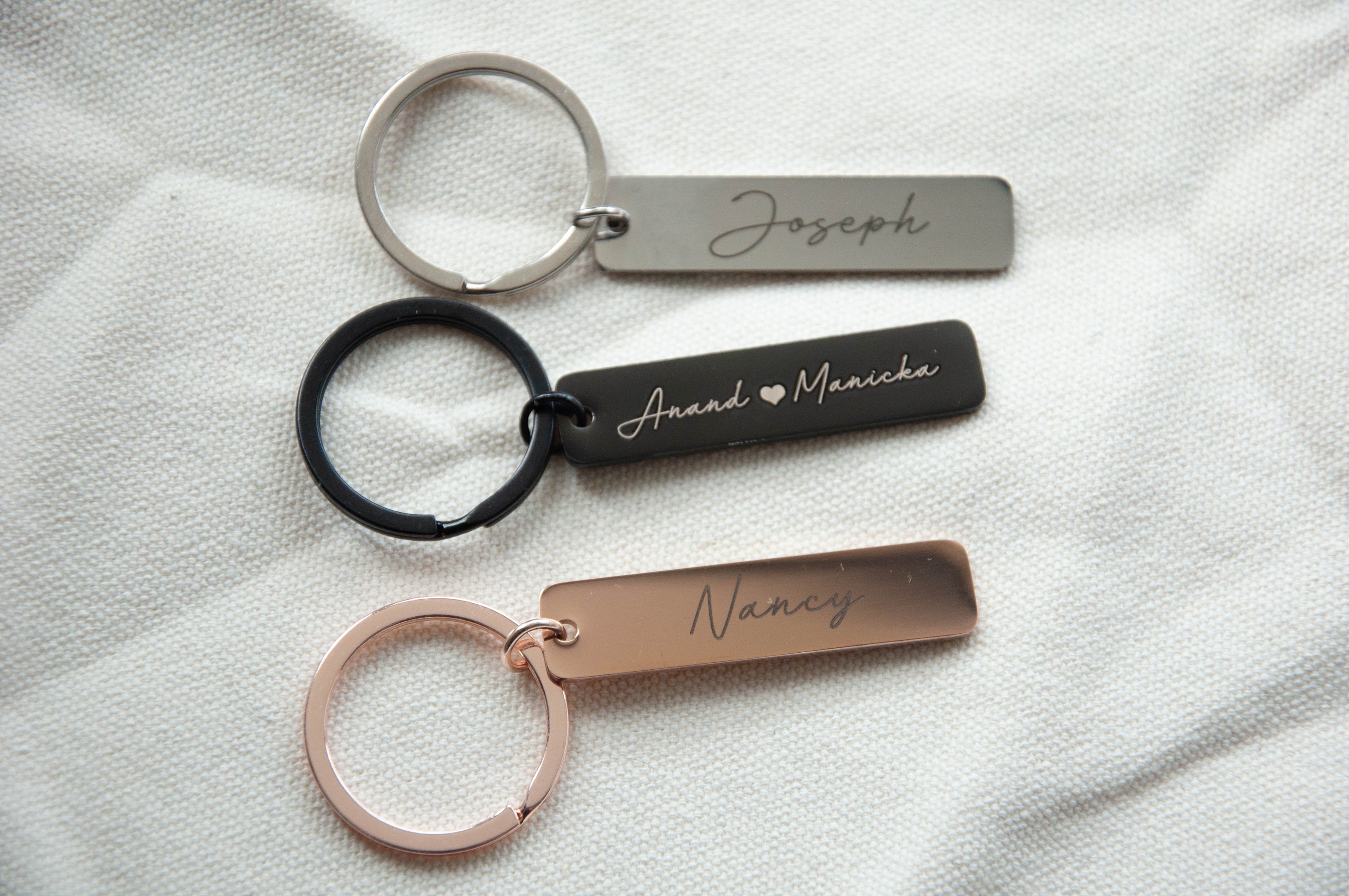 Personalized Keychains, Stainless Steel Keychains, Laser Engraved ...