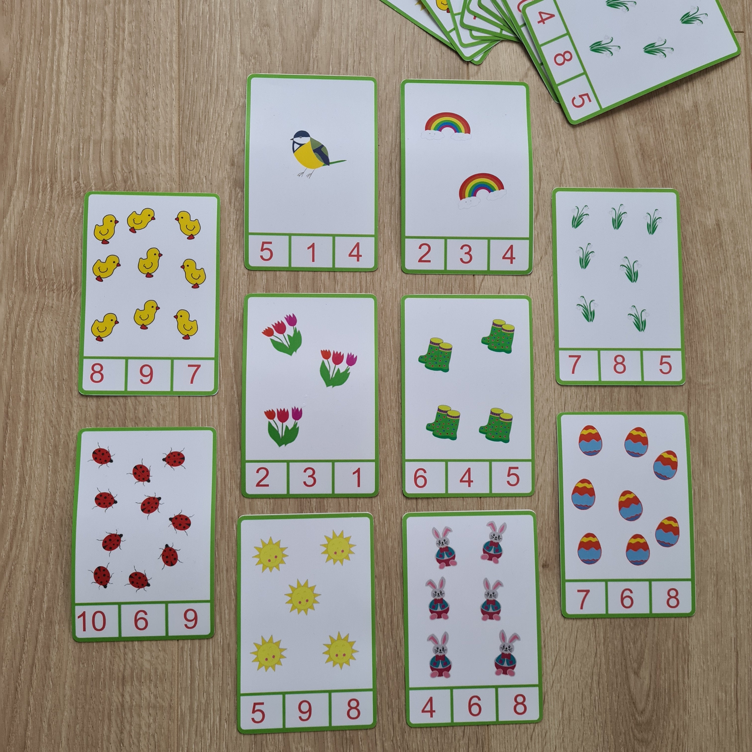 Flashcards Numbers & Quantities 1–10 – Cheerful Playset for ...