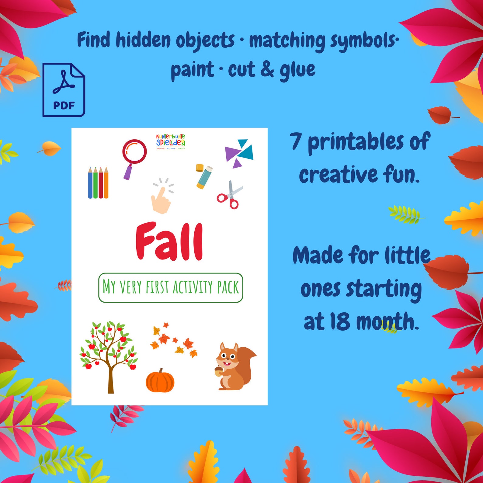 Fall Busy Book -my Very First Activity Pack /AUTUMN- Printable for ...