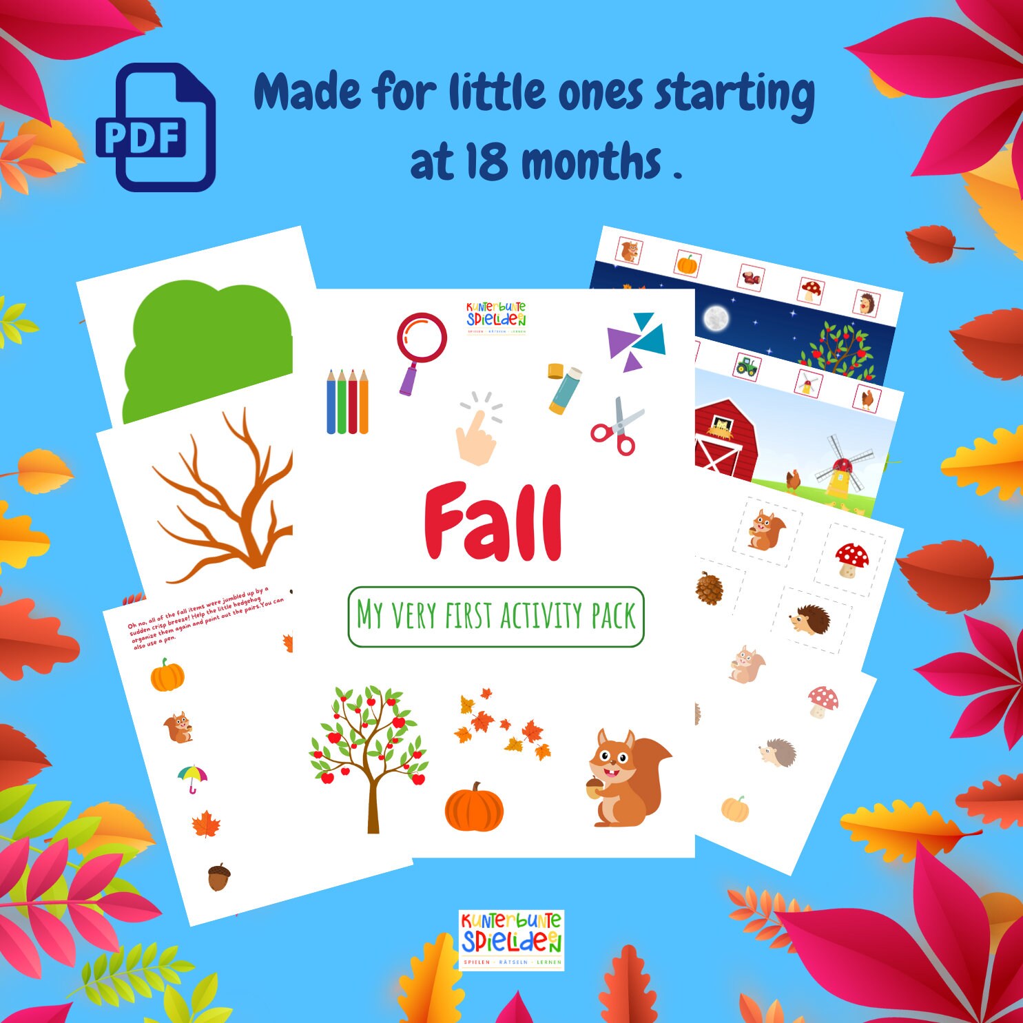 Fall Busy Book -my Very First Activity Pack /AUTUMN- Printable for ...