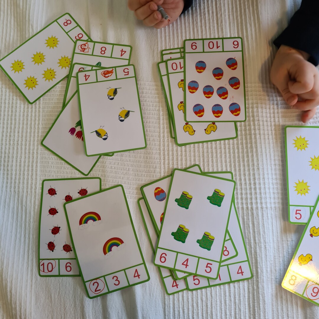 Flashcards Numbers & Quantities 1–10 – Cheerful Play Set for Daycare ...