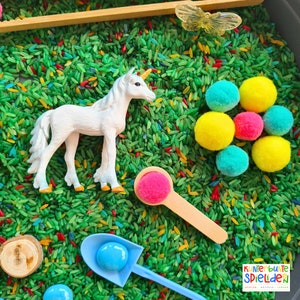 Unicorn Activity Tray Montessori Game - Sensory Bin Content / Sensory ...