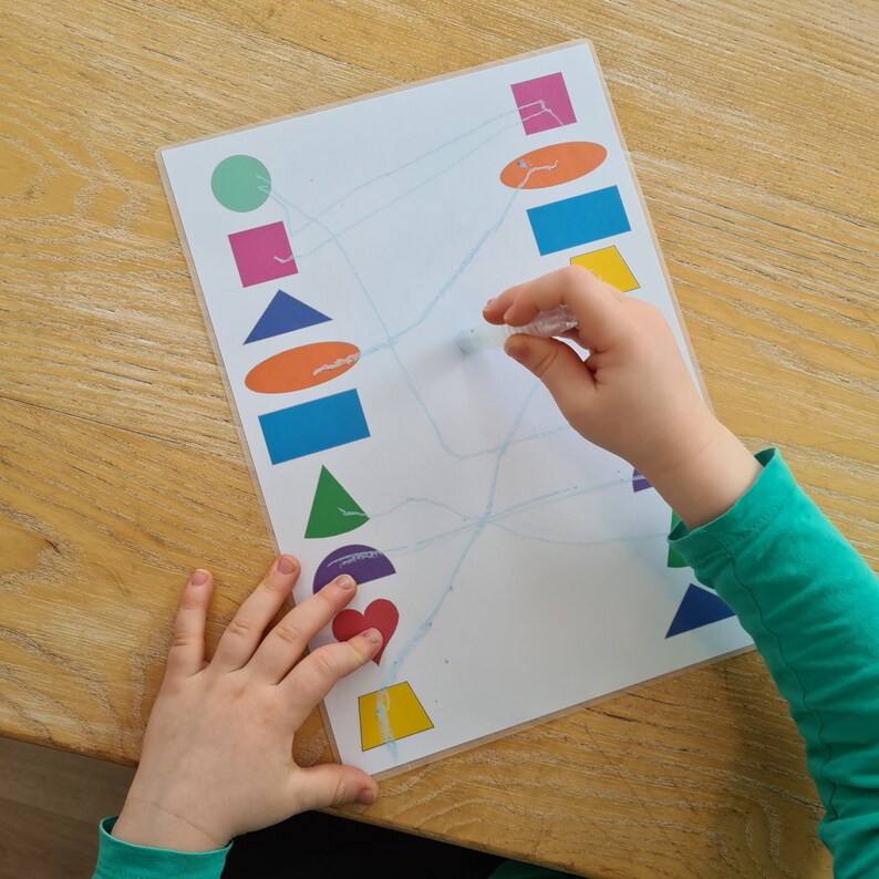 Learning Templates "finding and Connecting Shapes" Montessori Toddlers ...