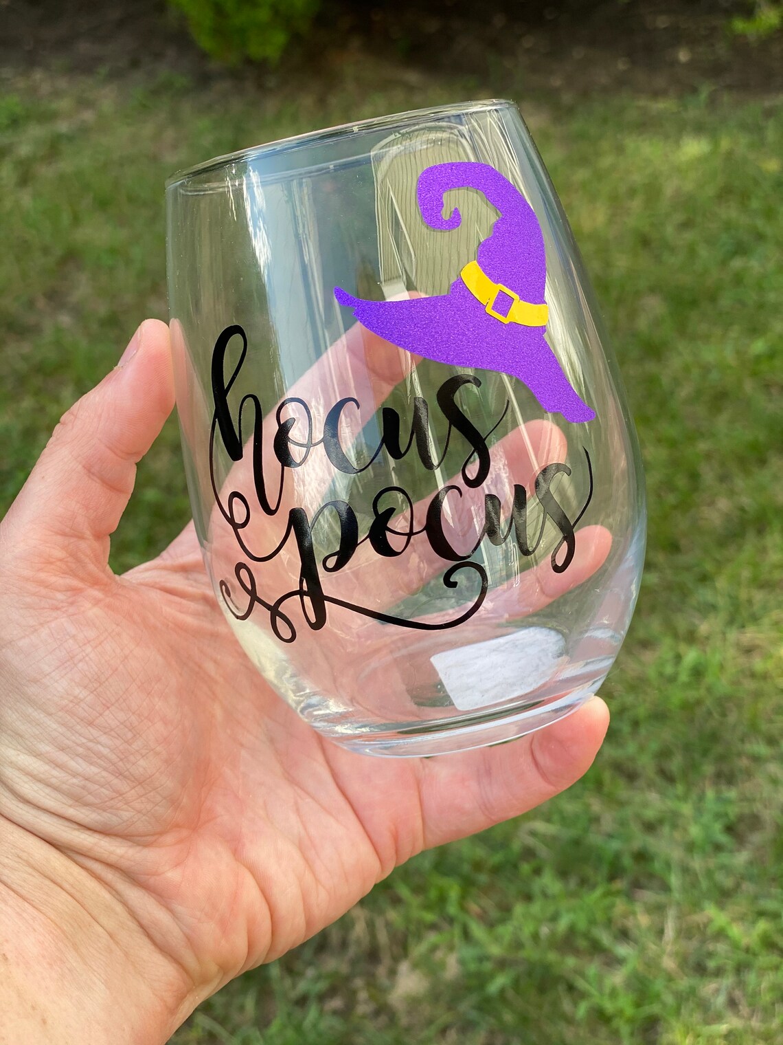 Halloween Themed Wine Glass Hocus Pocus Fall Themed Wine - Etsy