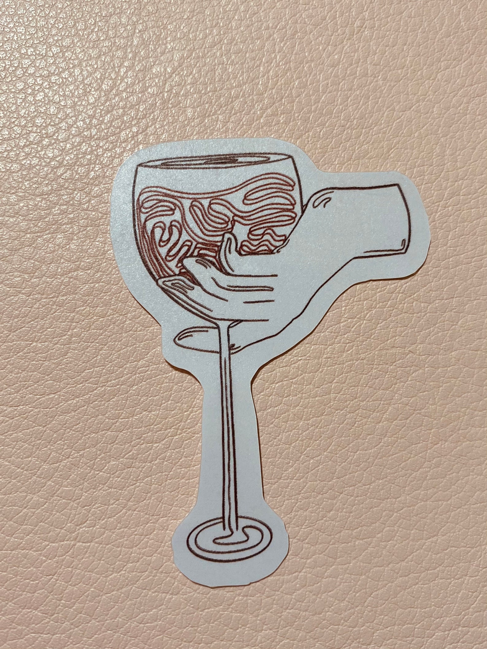 Wine Glass Sticker Etsy