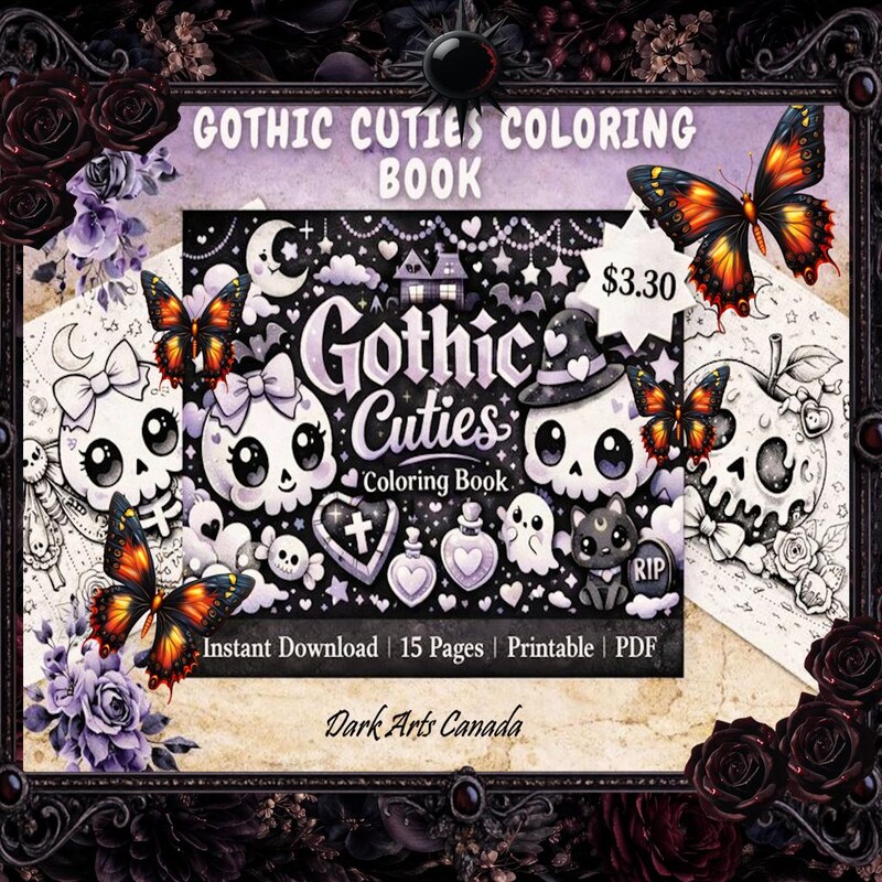 Gothic Kawaii Wall Art - Etsy