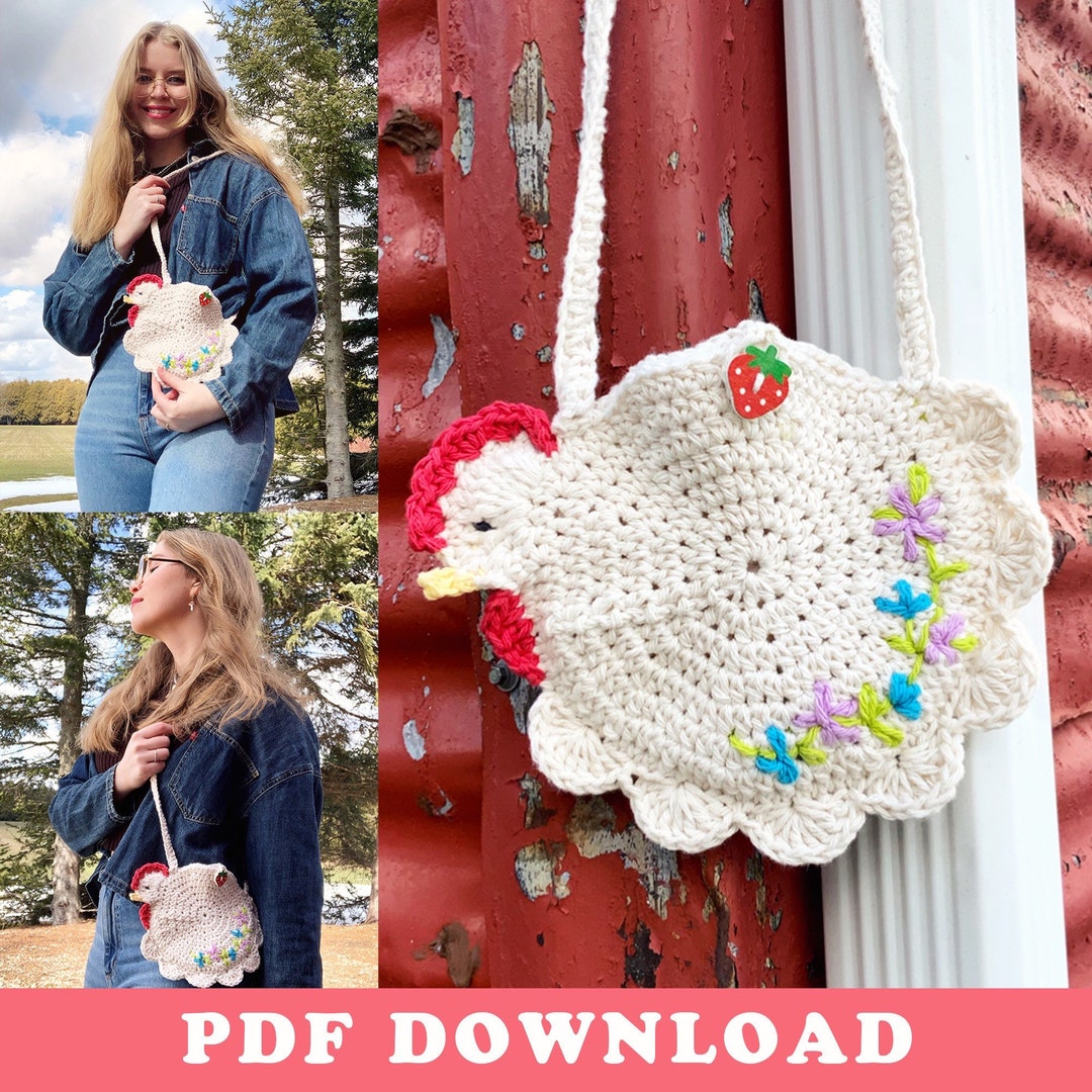 Chicken Hen Bag Crochet Pattern PDF Download - Etsy