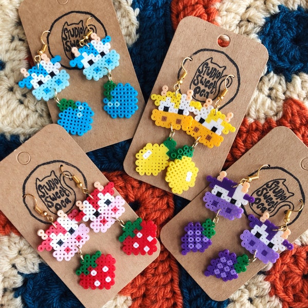 Perler Bead Earrings - Etsy
