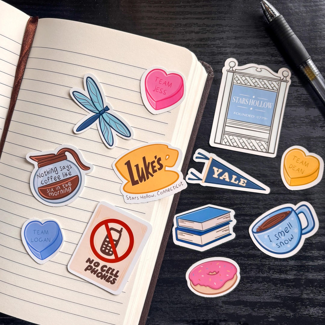 Stars Hollow Sticker Set | Pack of 12 Vinyl Stickers, Gilmore Girls ...
