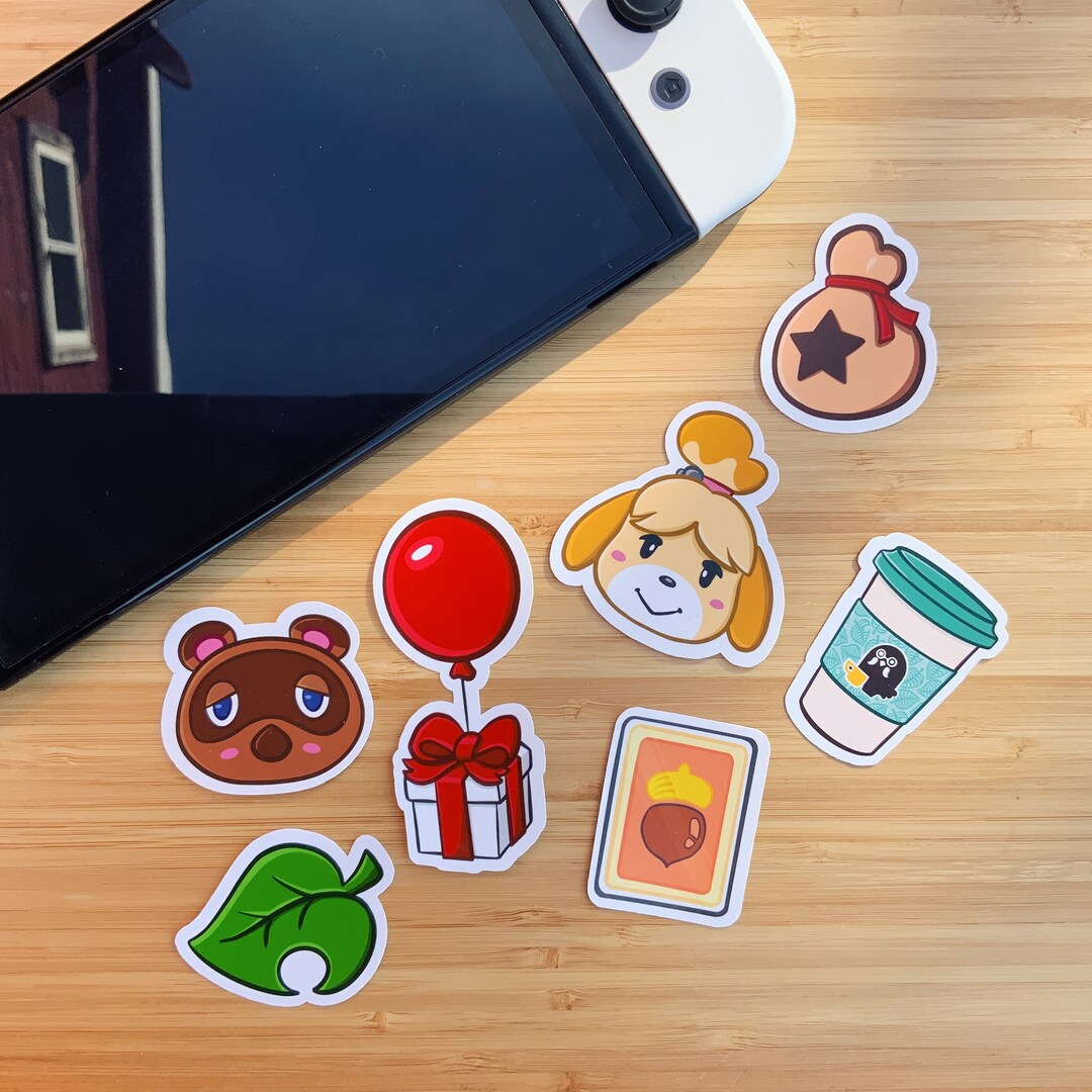 ACNH Vinyl Stickers Isabelle Tom Nook Brewster Value Pack - Etsy