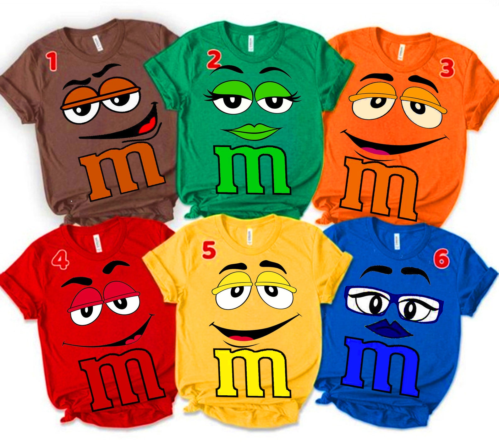 M&M Candies T Shirt M and M Matching Family Shirt Group MM - Etsy