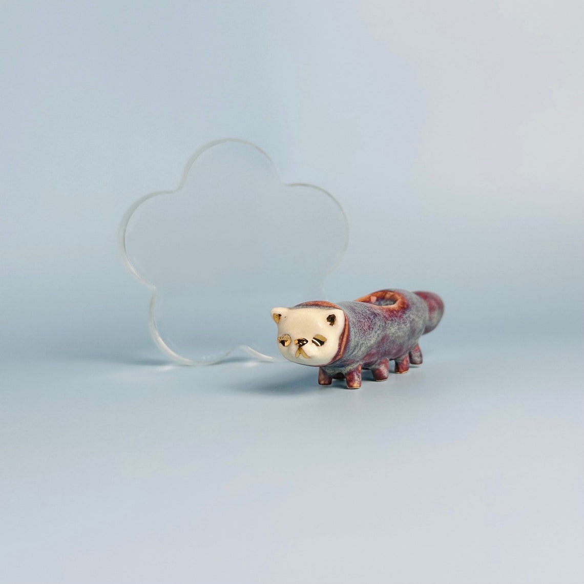 Small Persian Caterpillar Smoking Pipe, One Hitter Smoking Pipe, Clay ...