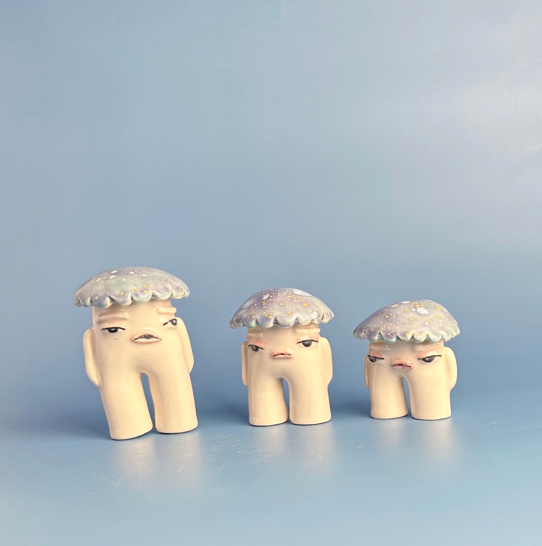 Ceramic Mushroom Man Set, Ceramic Mushroom, Ceramic Mushroom Decor ...