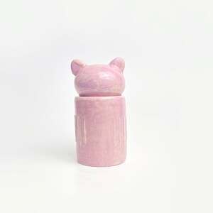 Charming Small Ceramic Cat Jar With Golden Details Cute - Etsy