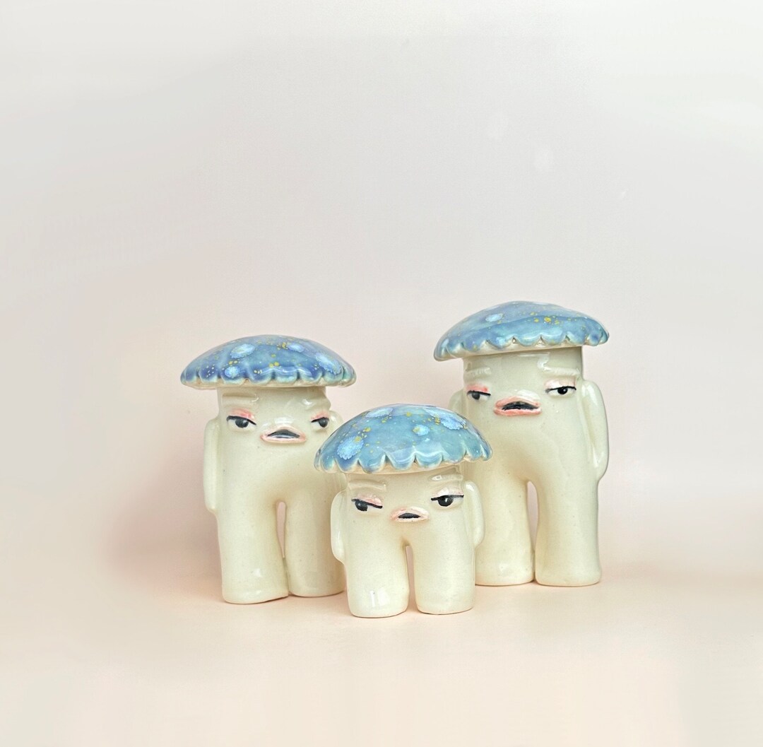 Ceramic Mushroom Man Set, Ceramic Mushroom, Ceramic Mushroom Decor ...