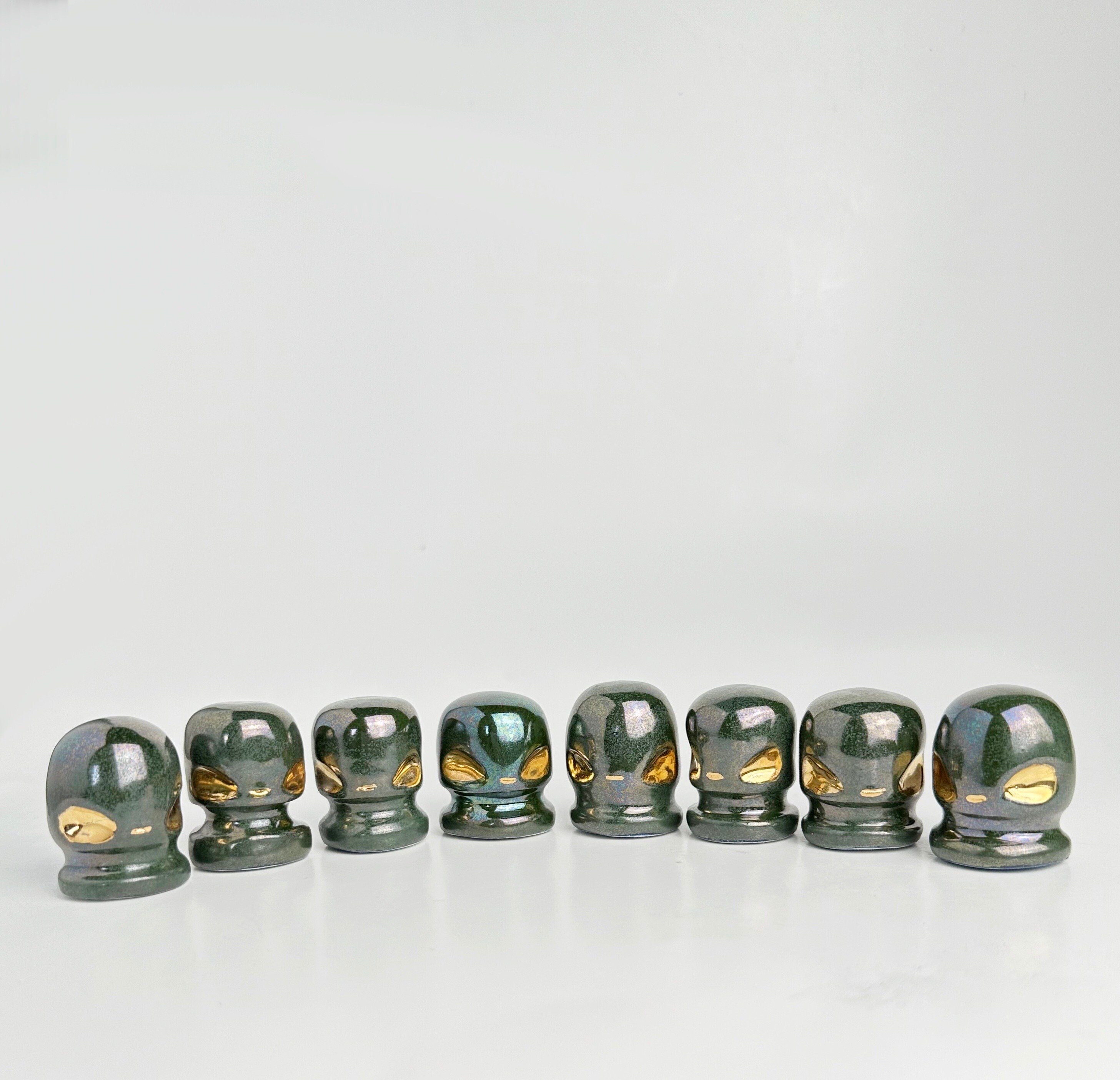 Handmade Porcelain Chess Set, Unique Ceramic Chess Set, Alien Chess Set ...