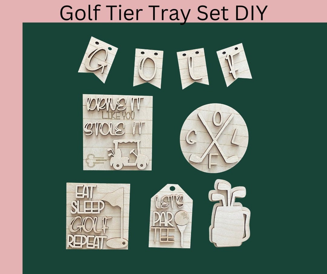 Golf Tier Tray Set DIY - Etsy
