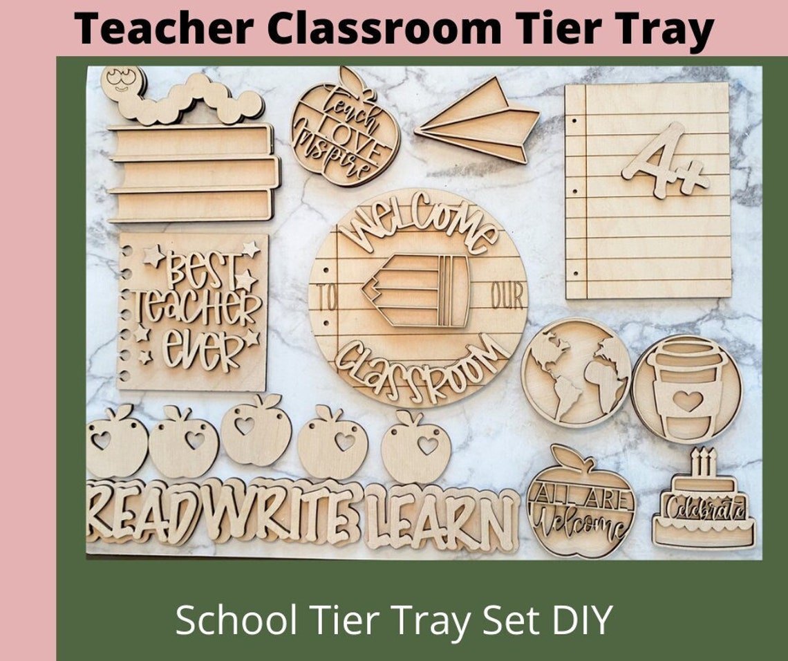 Teacher Tiered Tray Back to School Tiered Tray DIY - Etsy