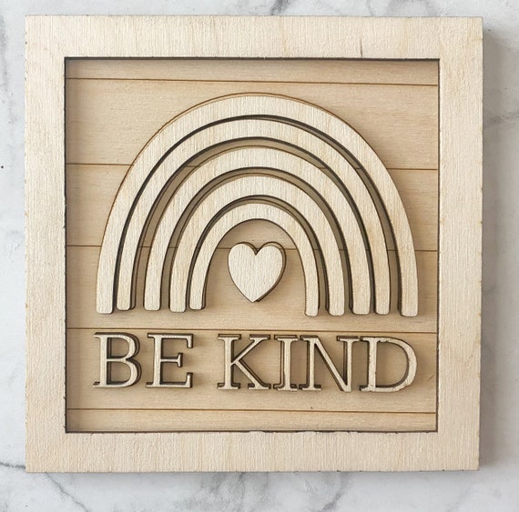 Be Kind Sign DIY Unfinished Wood Kit - Etsy