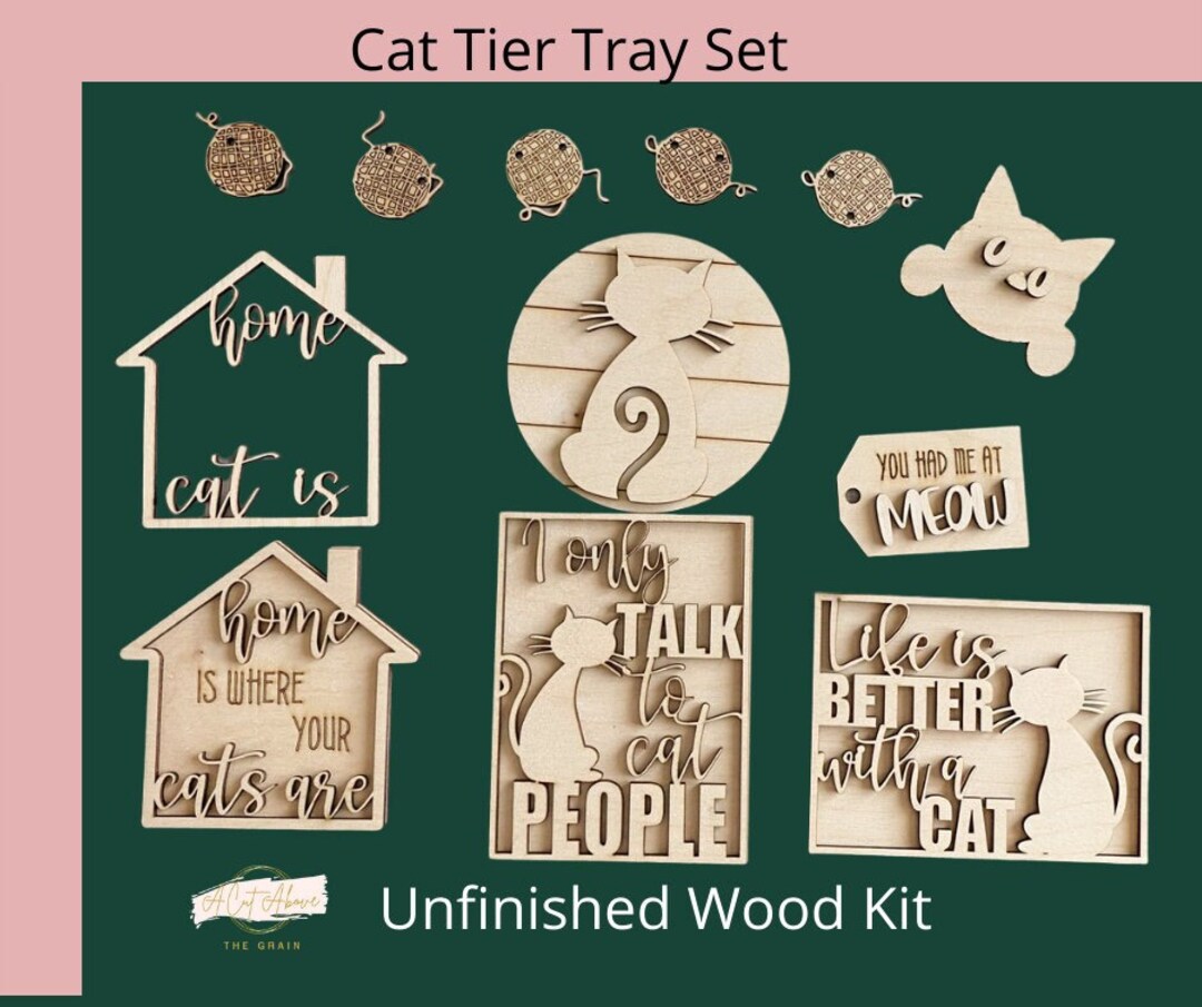 Cat Tiered Tray DIY Kit - Etsy