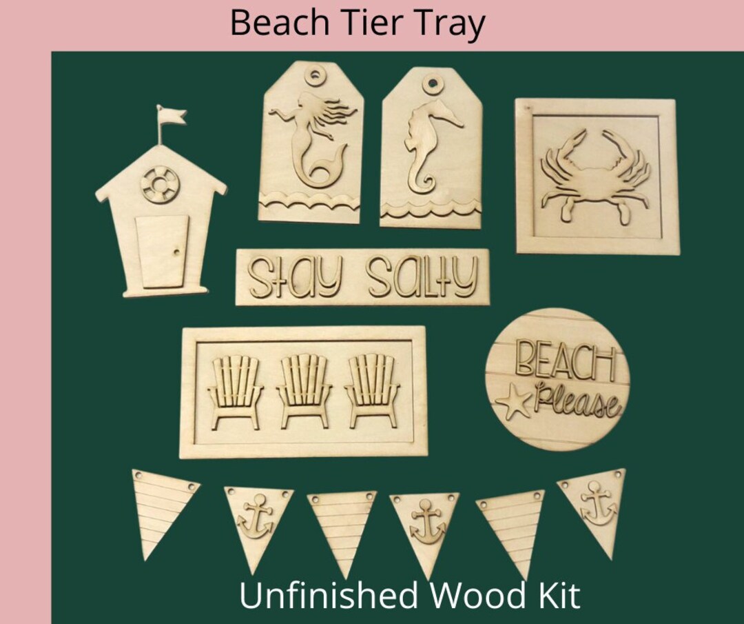 Beach DIY Decorations/ Tier Tray Kit - Etsy