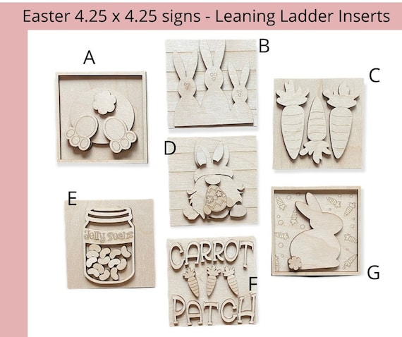 Easter Leaning Ladder Insertsset of 3 Ladder Tier Decor - Etsy
