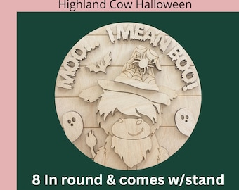 Halloween Highland Cow Tiered Tray/ Moo Oops I Mean Boo/ Highland Cow ...