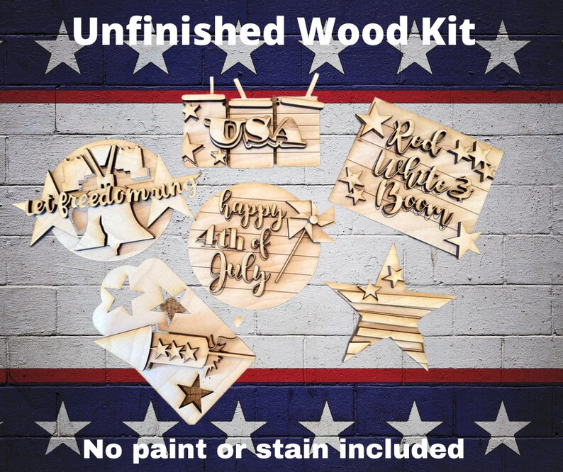 Let Freedom Ring 4th of July DIY Decorations/ Tier Tray Kit - Etsy