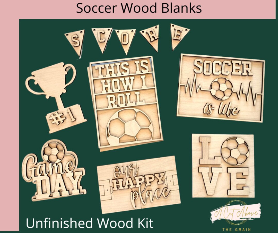 DIY Soccer Wood Blanks Set - Etsy